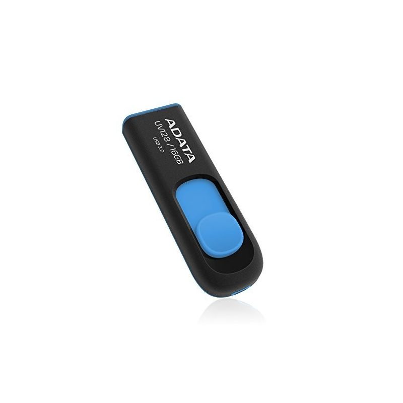 CLE USB Adata AUV128 High-Speed 16 GB USB 3.0 Capless USB Black/Blue